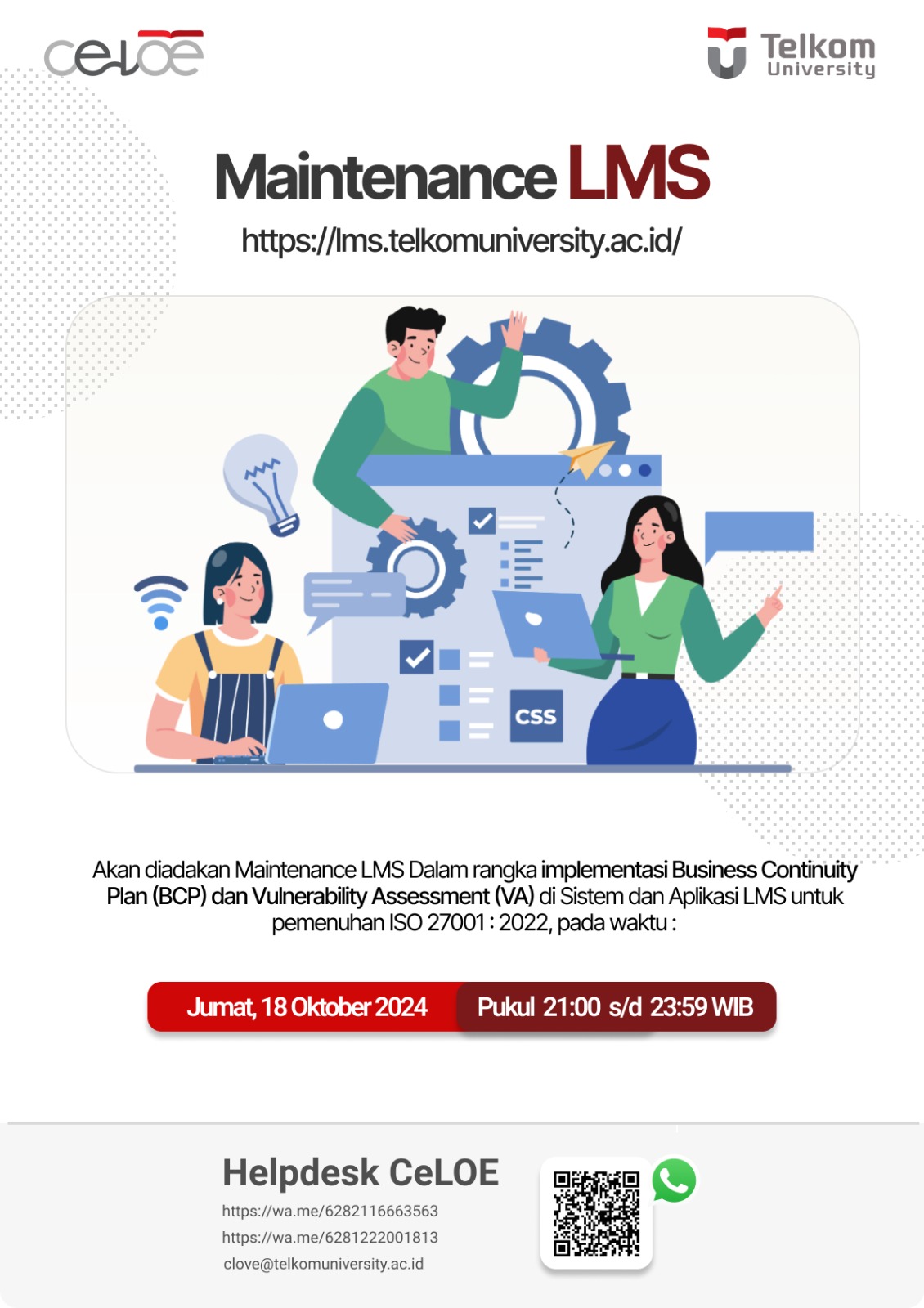 CeLOE LMS: Maintenance LMS | CeLOE LMS